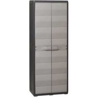 vidaXL Vidaxl - Armoire de jardin en polypropyl&egrave;ne 65x38x171 cm - 3 &eacute;tag&egrave;res r&eacute;glables - Verrouillable avec cadenas - Certification T&Uuml;V-GS