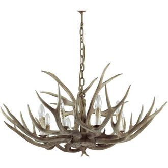 Ideal Lux Ideal Lux - Chalet - Lustre &agrave; 8 ampoules, brun clair, E14