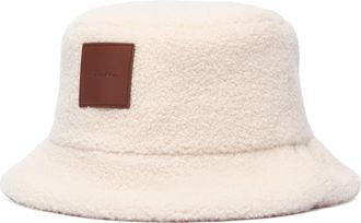 Calvin Klein Hut Calvin Klein All-Over Sherpa W/ Patch Bucket LV04F5097G Creme