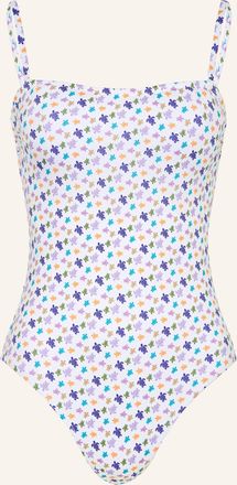 Vilebrequin Bandeau-Badeanzug Micro Facette weiss