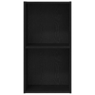 Generic Aufbewahrungs-B&uuml;cherregal, Vertikaler Offener Regal-Organizer, B&uuml;cherregal aus Holzwerkstoff f&uuml;r Wohnzimmer, Schlafzimmer, B&uuml;ro (Schwarze Eiche 86)
