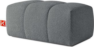 Konsimo Ecksofa RAVIA mit Schlaffunktion, Modern-Stil, Premiumqualit&auml;t aus EU, kompakte Gr&ouml;&szlig;e, Boucl&eacute;-Stoff, ausziehbare Liegefl&auml;che (193x150 cm) (dunkelgrau,