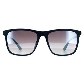 Police Square Unisex Blau Türkis Gradient Verspiegelte Sonnenbrille 90041091