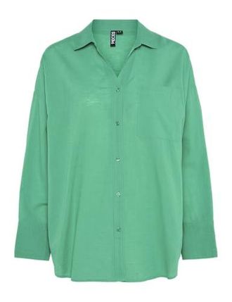 Pieces Pcmatinka Ls Shirt Chemise, Simply Green, L Femmes