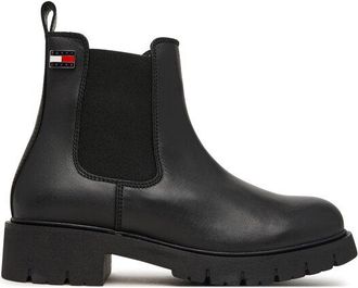 Tommy Jeans Klassische Stiefeletten Tjw Cleated Chelsea Boots EN0EN03105 Schwarz