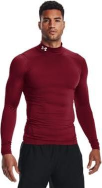 Under Armour Collant de compression ColdGear pour homme, Cardinal / Blanc, Taille L Hauteur