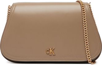 Calvin Klein Handtasche Calvin Klein Ck Curved Wallet On Chain LV04F1153G Beige