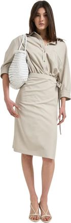 Pinko Pinko, Femme, Robes, Gris, Taille: 38 FR Ariane Shirt Dress