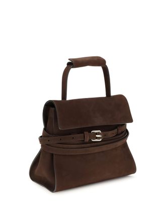 Moschino Womens Handbag Nabuk Cioccolato Shoulder Bags