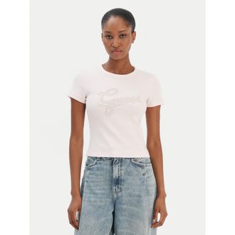 Guess T-Shirt W6RI22 KA0H1 Rosa Slim Fit