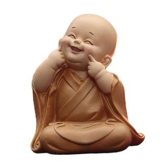 Harilla Kleine Buddha-Statue, M&ouml;nchsfigur, Buddha-Figuren, Ornamente, Harz, Baby-Handwerkspuppen f&uuml;r Tischdekoration, Einweihungsgeschenke, chinesisches, Grin