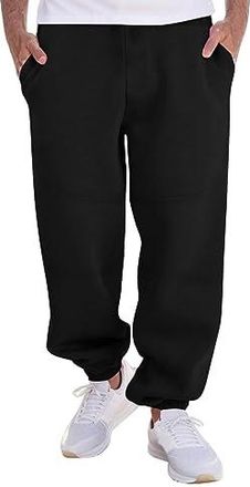 Generic Pantalon de surv&ecirc;tement &agrave; jambe droite avec poches, pantalon de jogging ample &agrave; taille &eacute;lastique, pantalon de jogging en polaire pour homme, pantalon 