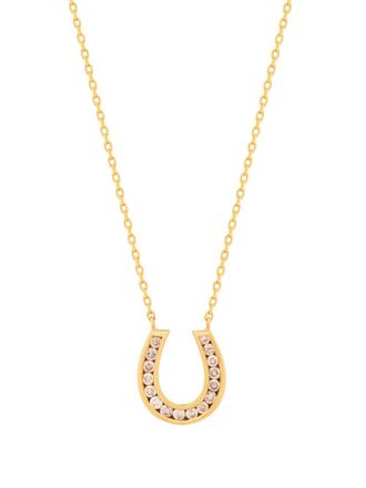 Kamushki collier Horseshoe en or 18ct pavé de diamants - Jaune
