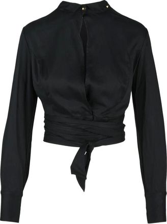 Elisabetta Franchi Femme, Blouses et Chemises, Noir, Taille: 36 FR Camicia Corta