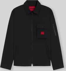 HUGO BOSS Oversized Fit Hemdjacke aus Baumwoll-Mix Modell Emmond
