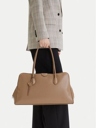 Calvin Klein Handtasche Emblem Trio Large Work Bag LV04F3368G Beige