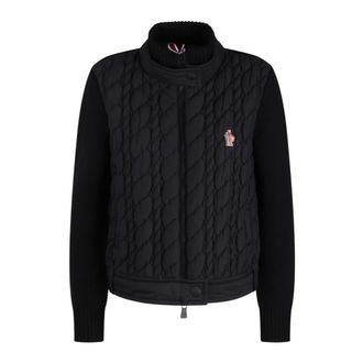 Moncler Femme, Vestes, Noir, Taille: 42 FR Cardigan Matelass&eacute; Veste