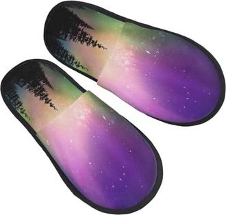 Generic Pantoufle Maison Aurore Bor&eacute;ale Multicolore Chaudes Pantoufles Antid&eacute;rapantes Chaussons Maison Doux Hiver Chaussures Chaudes Pour Salon Maison H&ocirc;tels 