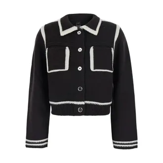 Pinko Pinko, Femme, Pulls, Brun, Taille: 42 FR Gilet en dentelle M&eacute;rinos