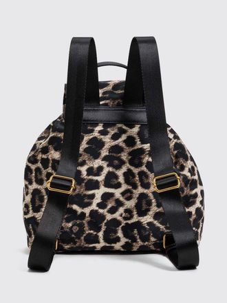 Twinset Rucksack aus Polyester mit Animal-Print und aufgesetzten Taschen