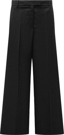 Calvin Klein Femme, Pantalons, Noir, Taille: 38 FR Pantalon Large en Gabardine de Laine