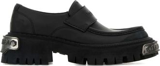 Balenciaga mocassins Tractor 50 mm en cuir - Noir