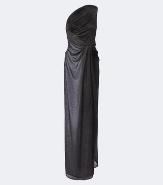 Dolce & Gabbana One-Shoulder-Robe aus Lam&eacute;