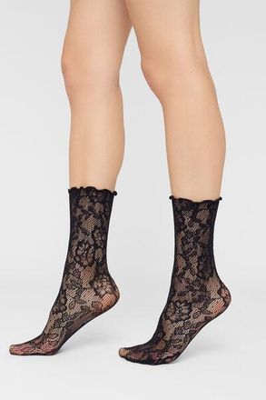 Calzedonia Socken Mit Blumenmuster Ohne Gummi Schwarz