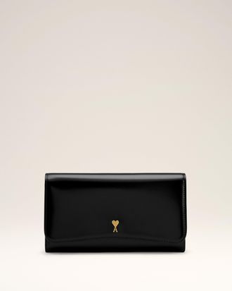 Ami Portefeuille Continental Paris Paris Noir en Cuir De Veau Noir - TU - Unisex