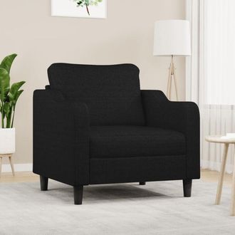 vidaXL Vidaxl - Fauteuil noir 60 cm en tissu polyester - Rembourrage mousse - Design moderne pour salon - Capacit&eacute; de charge 110 kg