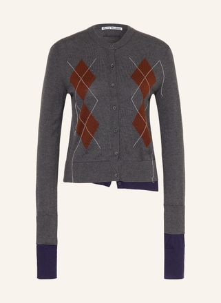 Acne Studios Strickjacke Mit Seide grau