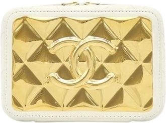 Chanel Sac bandouli&egrave;re matelass&eacute; en cuir dagneau Pre-owned - Femme - Pre-owned - Blanc - Taille: ONE Size