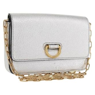 Burberry Sac bandouli&egrave;re en cuir Pre-owned - Femme - Pre-owned - Gris - Taille: ONE Size