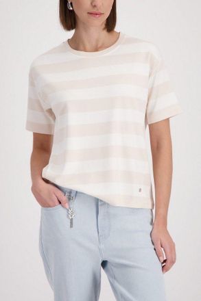 Monari Sweatshirt Sweatshirt Ringel Regular fit mit Rundhalsausschnitt