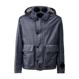 C.P. Company Rafia Mille Goggle Blaue Jacke - - Jackets - Herren - Blau - S