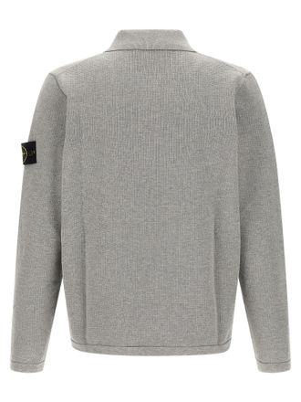 Stone Island Mens Gray Cotton Polo Shirt