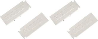 Gardinia Endst&uuml;cke f&uuml;r Kunststoff-Vorhangschienen und Gardinenschienen, GE1, 2 St&uuml;ck, Kunststoff, Wei&szlig; (Packung mit 2)