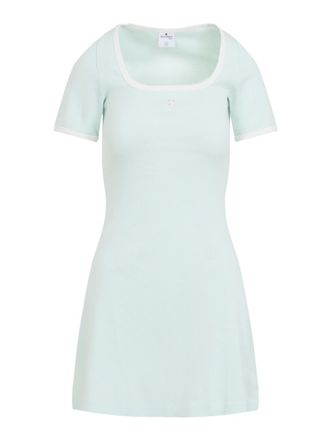 Courr&egrave;ges Robe Au Genou - Vert Clair