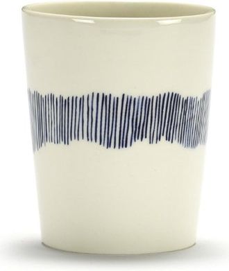 Serax Teetasse Feast 33 Cl Weiss Swirl-Stripes Blau Ottolenghi