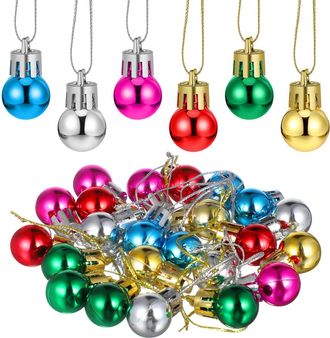 Cabilock 24St Anh&auml;nger f&uuml;r Weihnachten Minis Weihnachtsfeier liefert Girlande Outdoor- Weihnachten h&auml;ngen Weihnachtsbaum h&auml;ngen Mehrfarbig Kranz dekorative Auf