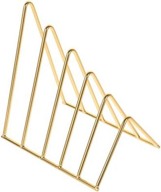 Garneck &Eacute;tag&egrave;re &agrave; De Bureau En M&eacute;tal Dor&eacute; Support De Livre D&eacute;coratif &Eacute;tag&egrave;re Triangulaire Pour Classeurs Organiseur De Dossiers Accessoires De Bureau
