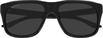 Gucci Square Frame Sonnenbrille - - Accessories - unisex - Schwarzk - 55 MM