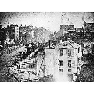 Fine Art Prints Daguerre Boulevard Tempel Paris 1838 Kunstdruck auf Leinwand, Wandbild