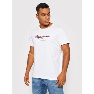 Pepe Jeans London T-Shirt Eggo PM508208 Weiß Regular Fit