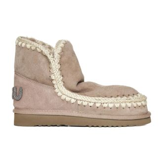 Mou Femme, Chaussures, Beige, Taille: 41 EU Bottines &agrave; Logo Paillet&eacute;