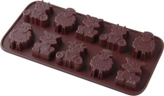 Dr. Oetker 2503 Schokoladenform, 10 Tiere, Silikon