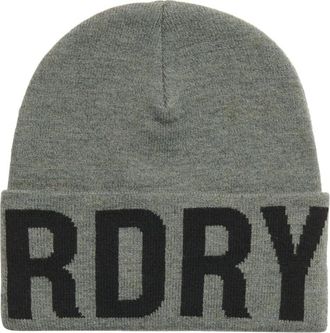Superdry Hellgraue Gestrickte Beanie M&uuml;tze - - Accessories - Damen - Grau - ONE SIZE