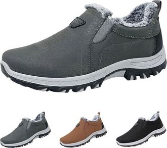 Generic Bottes de neige dhiver pour homme - Mocassins décontractés et chauds - Avec soutien de la voûte plantaire - Confortables - Pour la randonnée et la mar