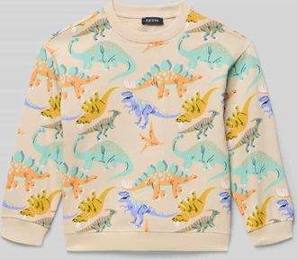 Blue Seven Regular Fit Sweatshirt mit Allover-Motiv-Print