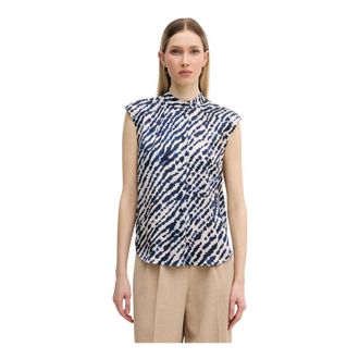 Marc Aurel Satin Viskose Hemd - - Blouses & Shirts - Damen - Blau - S